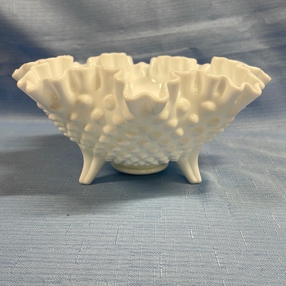 Fenton | Accents | Fenton Hobnail Milk Glass Bowl Candy Dish Footed ...